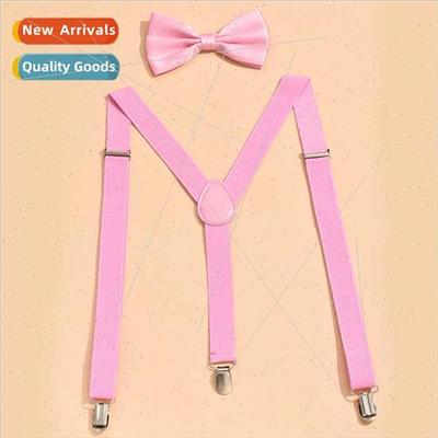 Brish men women universal suspenders pants straps clip three