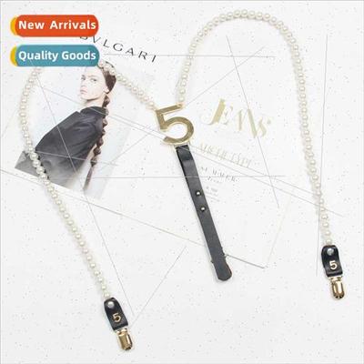 Japan Brish pearl rhinestone chain back belt clip chain fema