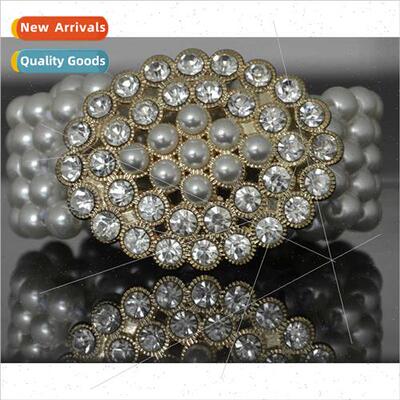 Europe new ladies pearl elastic waist chain full pearl elast