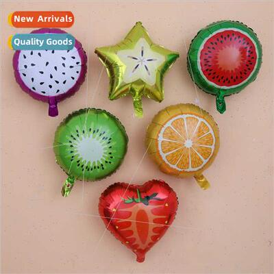 New 18 inch fru aluminum film balloon watermelon orange stra