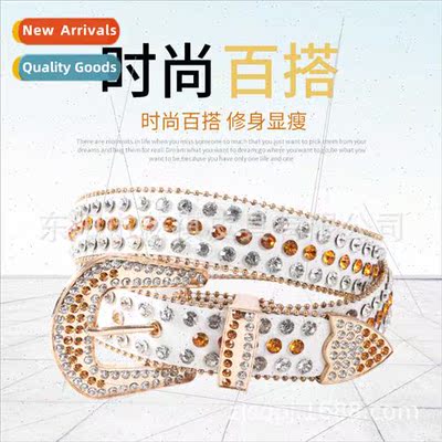 Europe belt belt ladies new drill belt rhinestone inlaid dec