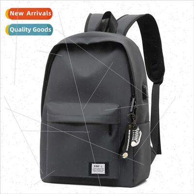 New shoulder bag men casual solid color simple Korean backpa