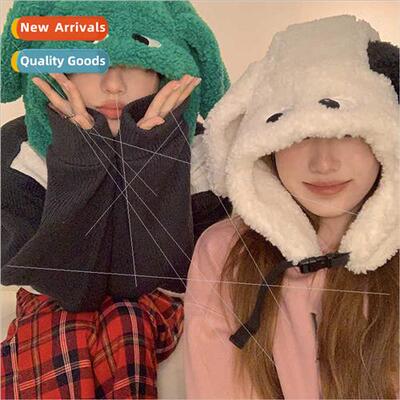 Cute love cartoon lamb wool fluffy cap female winter thicken
