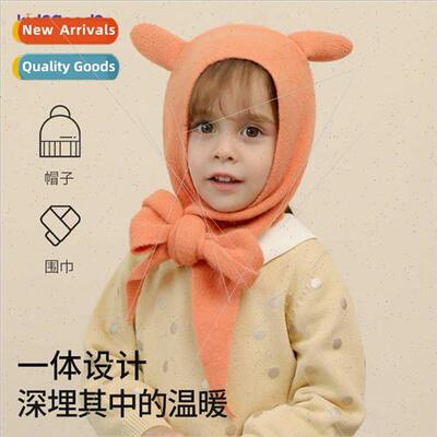 Children hat ear protection cap female baby children hat fal