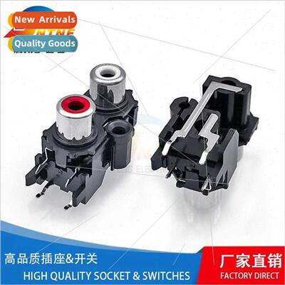 AV same core socket 4 pins RCA holder 2 holes PCB soldering
