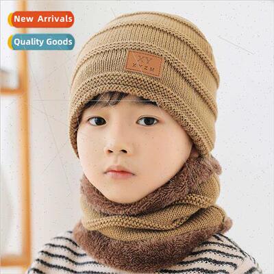9502 fall winter  Korean  children padded hat scarf male chi