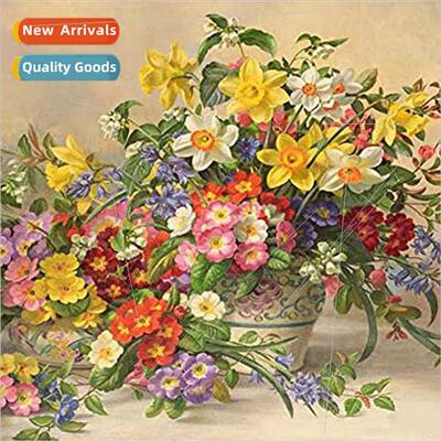 Cross Stch New DIY Flower Vase Full Stch mple Handmade Threa