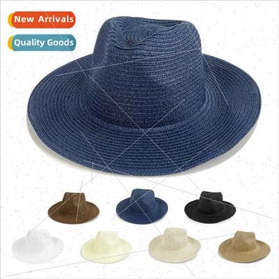 Classic Panama crimped straw hat travel sunscreen straw hat