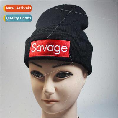 popular men women in fall winter SAVAGE letters embroidery k