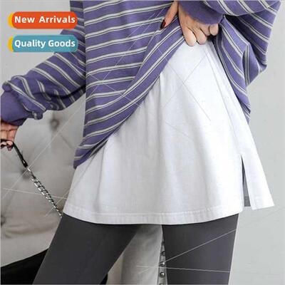 Decorative Half Skirt Women Sweatshirt Bottomed Inside Hundr