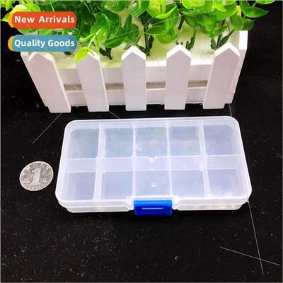 10 compartments transparent plastic box jewelry box organize