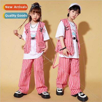 Set dance su boys hip-hop cool handsome loose T-shirt childr