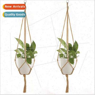 Home gardening green planter twine hanging net net planter h