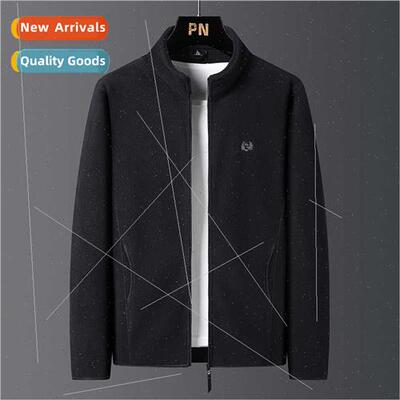 Rocker fleece jacket men fall winter padded thickened collar