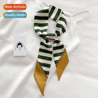 2021 Korea spring fall summer new striped thin narrow long s