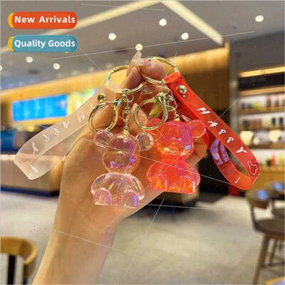 tting bear doll acrylic keychain doll keychain cartoon schoo