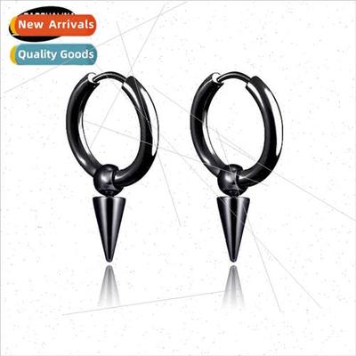 No pierced earrings stainless steel tassel earrings tanium s
