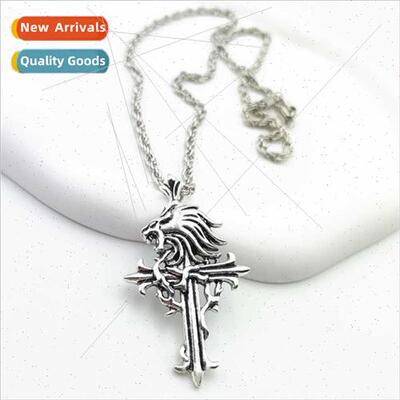 Final Fantasy Necklace on Head Cross Pendant Men Women Perso