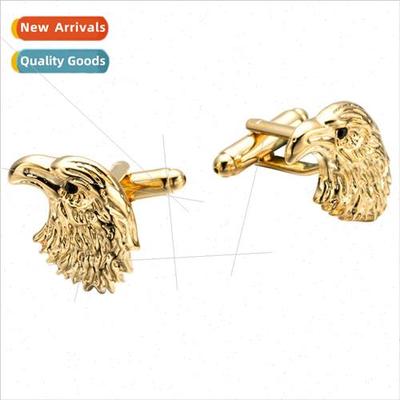 French Shirt Cufflinks Dress Cuffs Gold Eagle Head Cufflinks