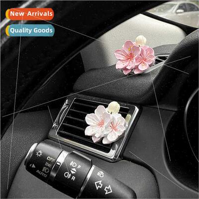 Car Aroma Diffuser Peach Blossom Air Vent Diffuser Decoratio