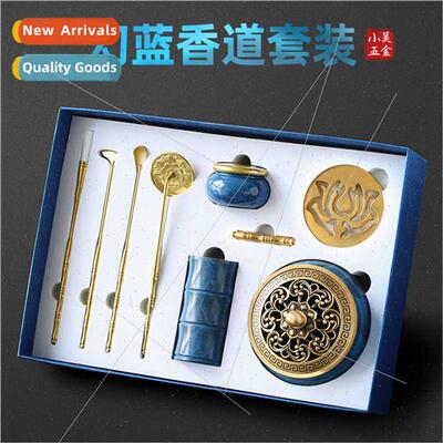 Burnt Blue Incense Ceremony Set Tools Supplies Pure Copper S