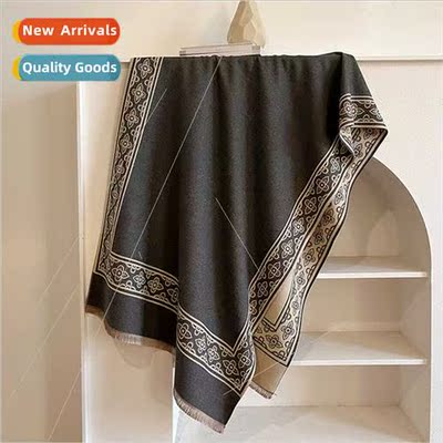 mple business fall winter new faux cashmere scarf wh jacquar