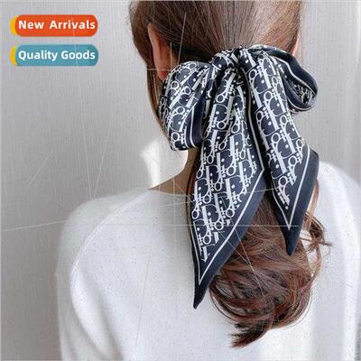 Beveled silk scarf women new printing flutter tie neckerchie