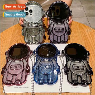 适用iPhone 15 Electroplated Spaceman Glitter Astronaut 14pro