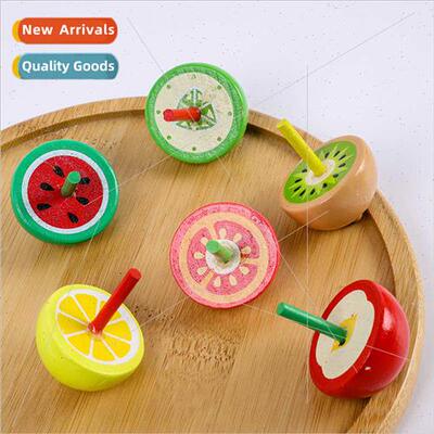 Large fru gyro wooden colorful finger turning small gyro tra