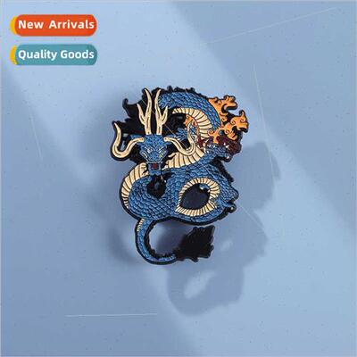 Creative exquise anime  alloy lacquer badge niche tide drago