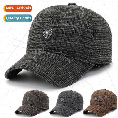 new middle-aged baseball cap men winter ear protection warm