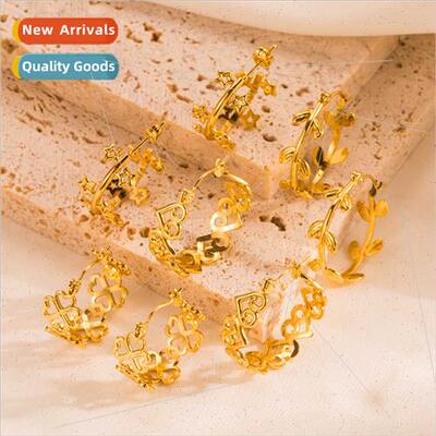 Europe fashion niche tanium steel earrings earrings female g