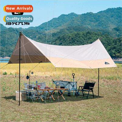 lver rubber canopy tent outdoor rain sun protection camping