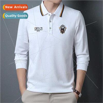2022 Autumn new cotton men long-sleeved t-shirt comtable lap