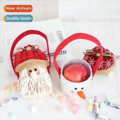 Christmas red scarf handheld apple bag Santa Claus snowman m