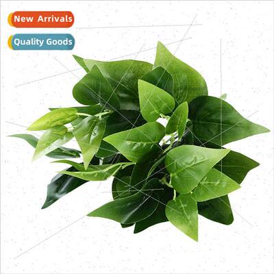mulation greenery single bunch 7 ked green turtleback leaves