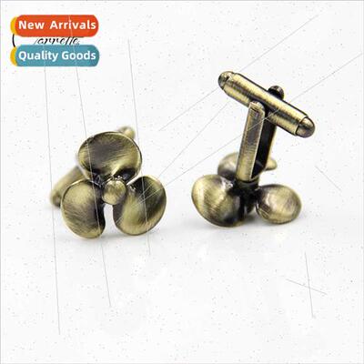 High-grade fan three-leaf shape cufflinks French shirt cuffl