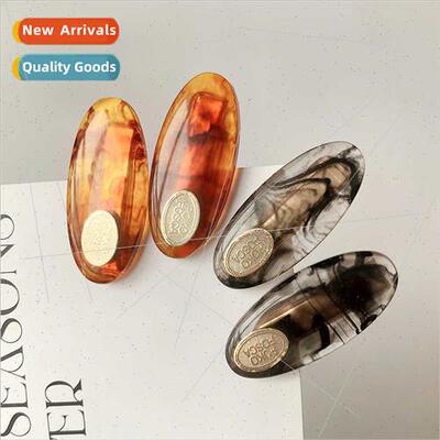 Korean blogger fever acetate oval duckbill clip bangs clip o