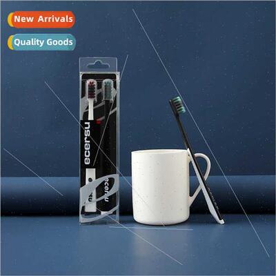 Flame Soft Couple Toothbrush Volcanic Carbon Fiber Gum Prote