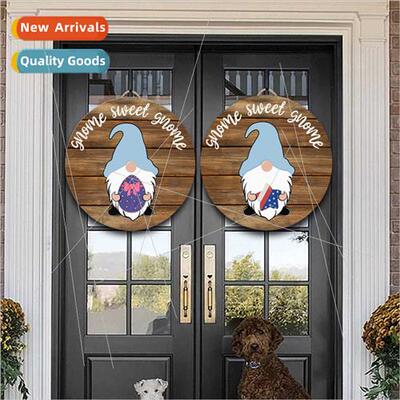 DIY wooden wreath door hanging holiday interchangeable Juru
