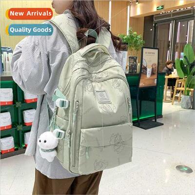 Schoolbag Female Junior College Wind Dirty Resistant Printin
