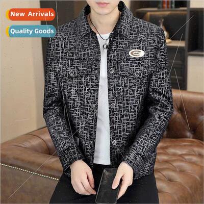 Men jackets spring fall 2023 new nd Korean  lapel hundred pr
