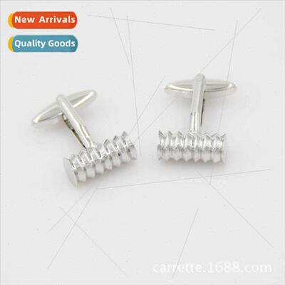 A column men cufflinks plain color cylinder environmental pr