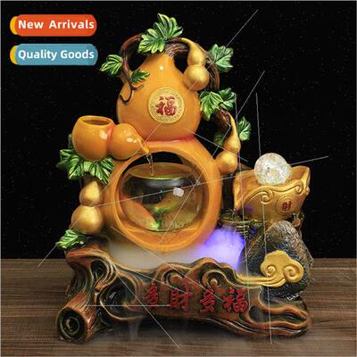 New large gourd glass fish tank humidifier resin crafts flow