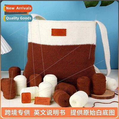 Handmade DIY Woolen Knting Whe Tote Bag Shoulder Bag Crochet
