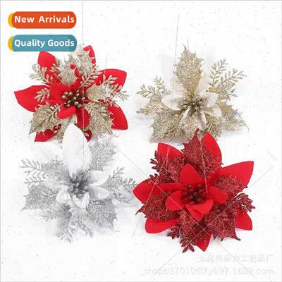 Christmas Gold Dust Skeleton Flower 16CM Christmas Decoratio