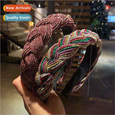 Europe fabric braided hair bundle headband twist braid hair