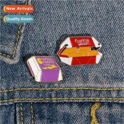 Europe Uned States new creative fried chicken club alloy pin