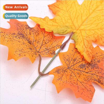 mulation fake leaves wh poles maple leafpcs wedding decorati