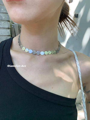 LONSLANACC切片圆球项链